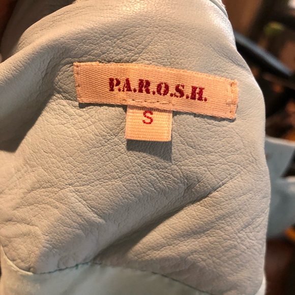 PAROSH | Jackets & Coats | Motorcycle Leather Jacket By Parosh | Poshmark